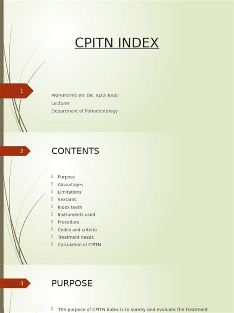 Cpitn Index Pdf Periodontology Dentistry