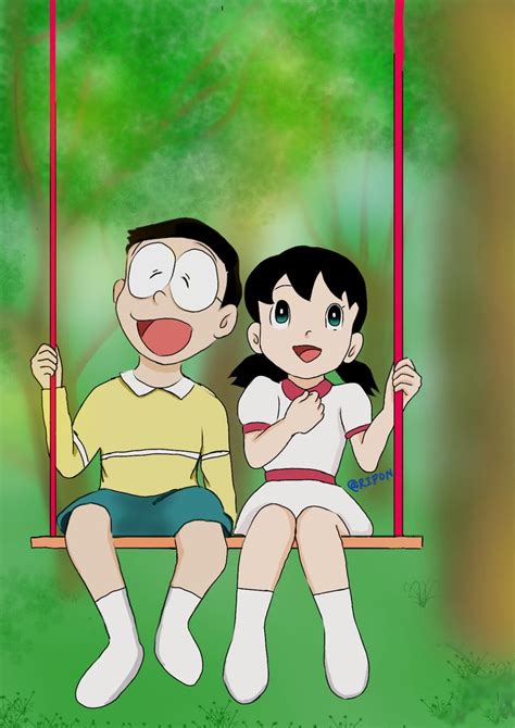 Shizuka And Nobita Wallpaper