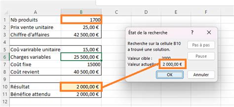 Excel Rechercher Une Valeur Pour Un Résultat Attendu Valeur Cible May6 Cest Possible