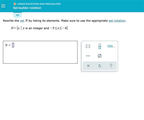 Solved O LINEAR EQUATIONS AND INEQUALITIES Set Builder Chegg Com
