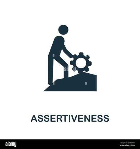 Assertiveness Icon Monochrome Simple Element From Soft Skill