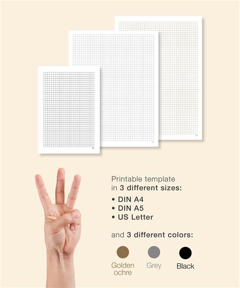 Bullet Journal Graph Paper Printable Graph Paper Numbered Pages Square Grid Paper 5mm Square