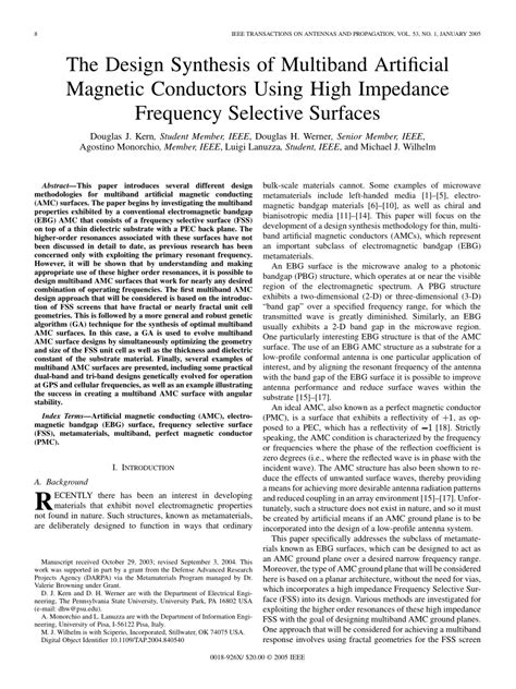 Pdf The Design Synthesis Of Multiband Artificial Magnetic Conductors Using High Impedance