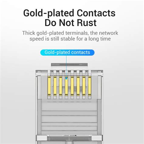 High Speed Cat 5e Ftp Rj45 Modular Plug Durable Anti Interference Rust Free