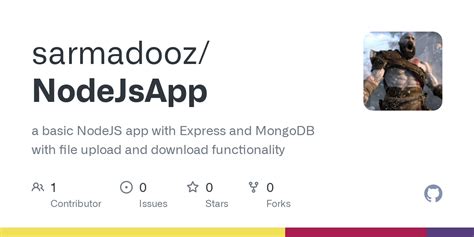 Github Sarmadooznodejsapp A Basic Nodejs App With Express And Mongodb With File Upload And