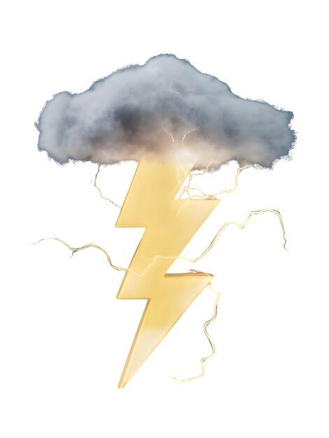 Premium Psd Lightning Cloud