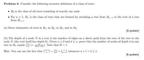 Solved Problem Consider The Following Recursive Chegg