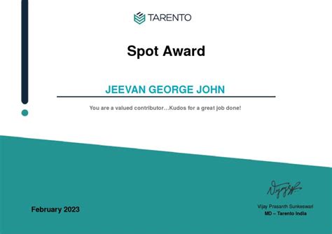 Jeevan George John On Linkedin Spotaward Employeeappreciation Teamwork Hardworkpaysoff