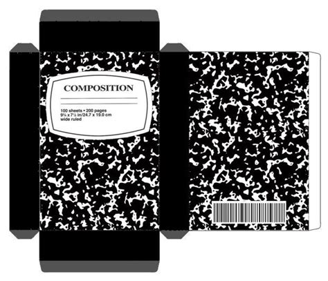 COMPOSITION NOTEBOOK STYLE PRINTABLE BOX In Pola Kartu Seni Buku Kreatif