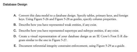 database design a convert this data model to a