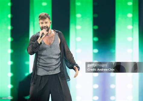 Ricky Martin Performs On Stage During The Trilogy Tour At Rogers