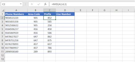 how to use the excel mid function goskills
