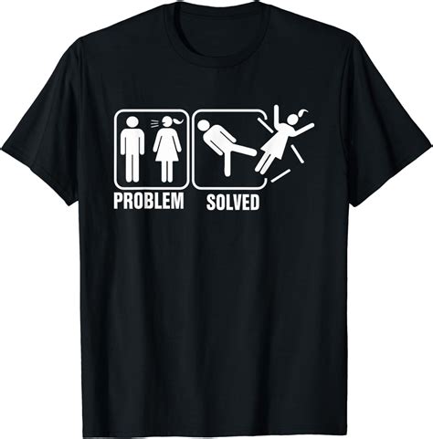 Problem Solved Funny Humor Stick Man T Shirt