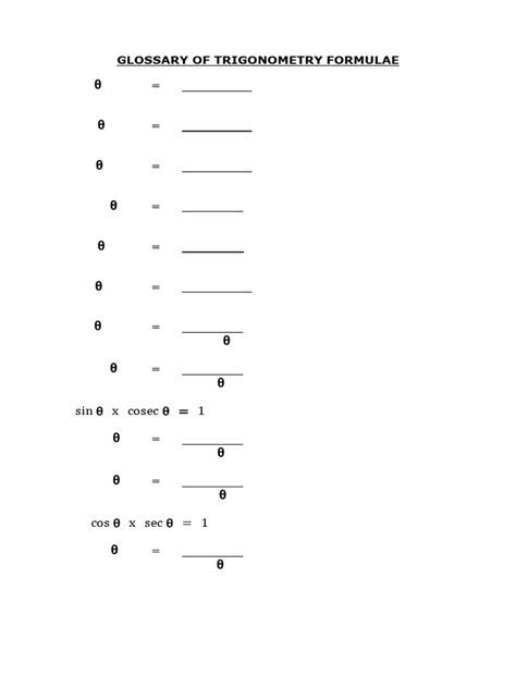 Trigonometry Formulas Pdf Teaching Methods And Materials