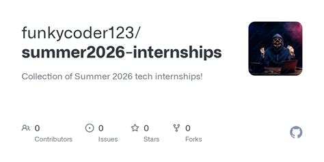 GitHub Funkycoder123 Summer2026 Internships Collection Of Summer 2026 Tech Internships