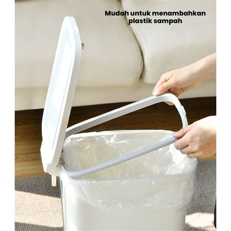 Jual Halu Tempat Sampah Injak 8l Tong Sampah Plastik Tertutup Trash Bin Kotak Sampah Dapur