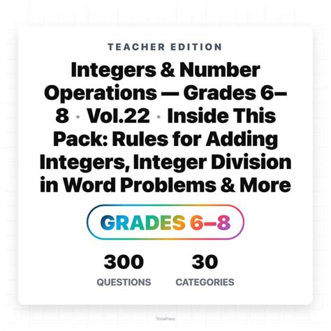 Integer Operations The Role Of Zero In Integer Operations Grades 6 8