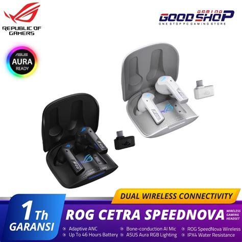 Jual Asus Rog Cetra Tws Speednova Bluetooth Ghz Wireless Gaming Headphones With Rog