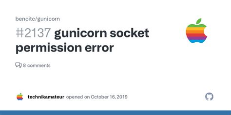 Gunicorn Socket Permission Error Issue Benoitc Gunicorn Github