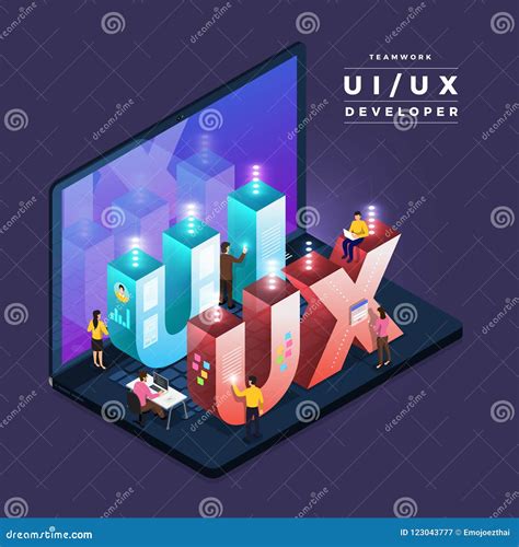Teamwork Ui Ux Developer Stock Vector Illustration Of Programmer 123043777