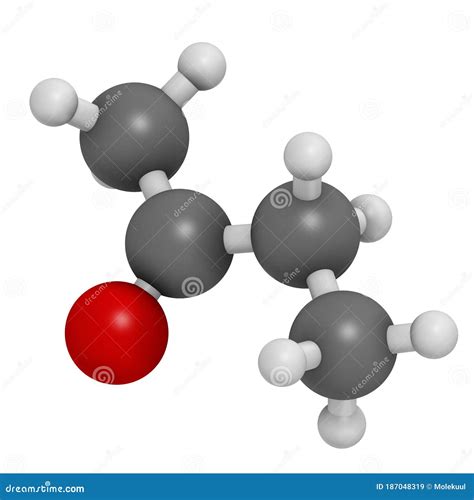 Butanone Methyl Ethyl Ketone Mek Industrial Solvent Chemical Structure Stock Illustration