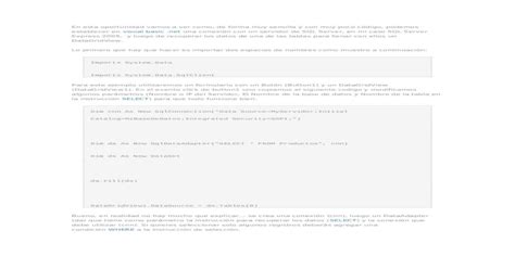 Conectar A SQL Server Con Vb Net DOCX Document