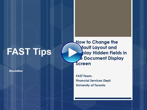 SIMULATION How To Change The Default Layout And Display Hidden Fields In The Document Display