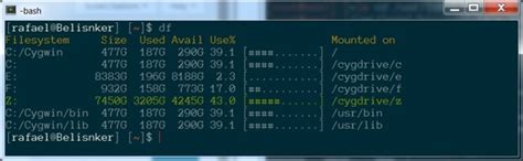 Pydf And Disk Space On Cygwin Rafe Hart