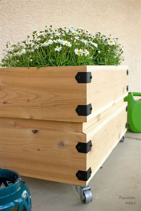 Diy How To Build A Simple Rolling Planter Building Strong Planters