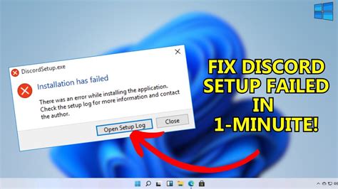 Fix Discord Setup Installation Has Failed Error In Windows