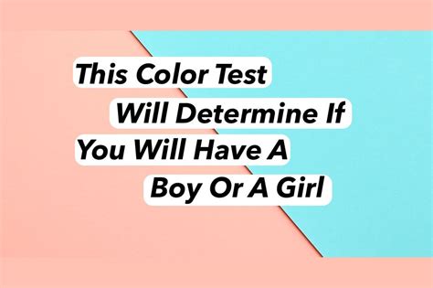 This Color Test Will Determine If You Will Have A Boy Or A Girl