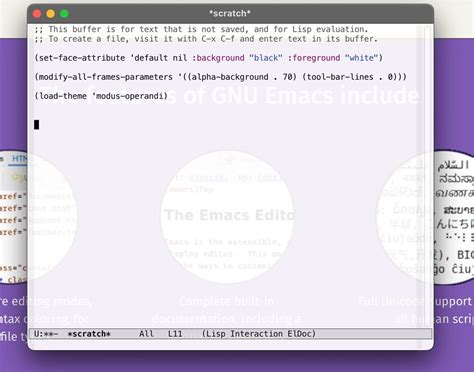 Background Transparency For Macos Cocoa Emacs Remacs