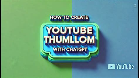 Chatgpt 생성형 Open Ai 챗gpt 로 유튜브 썸네일 만드는 방법 Youtube