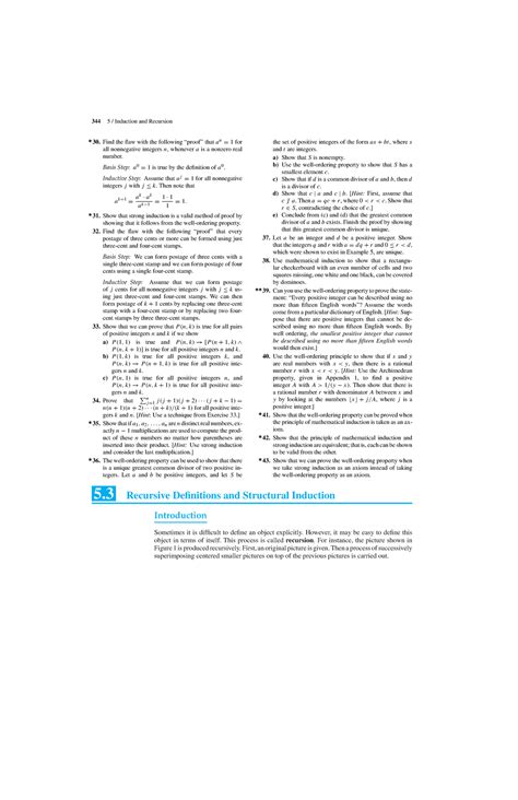 Recursive Definitions And Structural Induction 344 5 Induction And