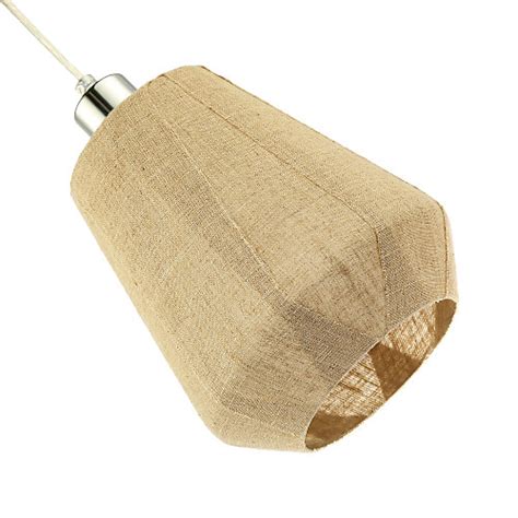 Modern Designer Glass Pendant Lamp Shade Wrapped In Natural Oatmeal
