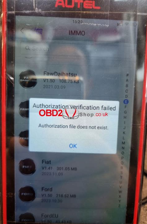 Autel Km100 Prompts Authorization Verification Failed