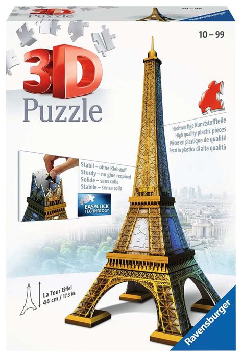 Eiffel Tower 3d Puzzle Night Edition 216 Piece Puzzle Athena Posters