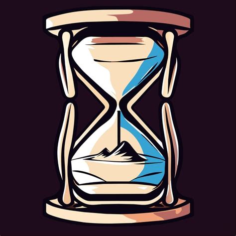 Premium Vector Glass Hour Doodle Vector Illustration