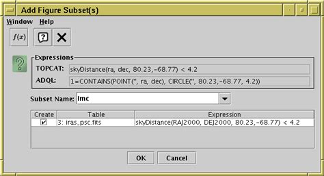 multi algebraic subset window