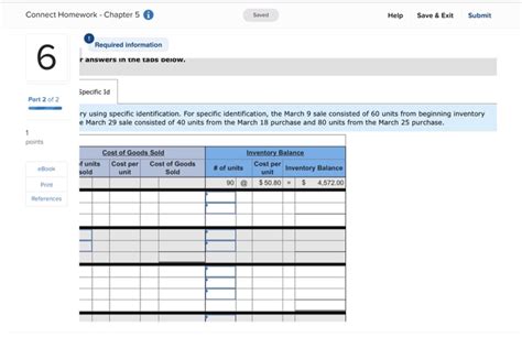 solved connect homework chapter 5 0 saved help save and exit