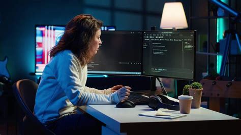 It Expert Working From Home Developing Software In Javascript
