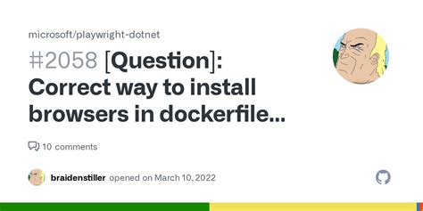 [question] correct way to install browsers in dockerfile with playwright ps1 · issue 2058