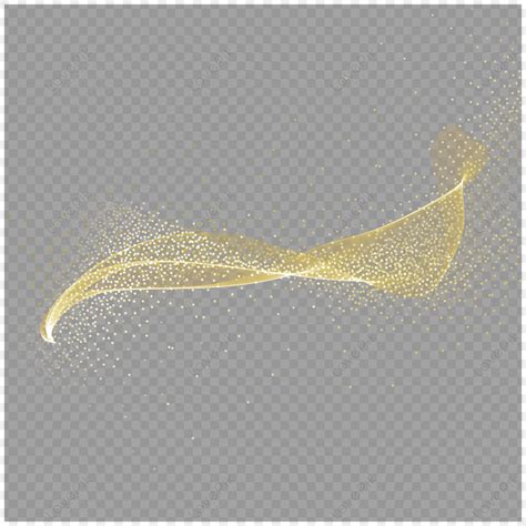 Golden Elegant Luminescent Particle Elements Gauze Golden Particles