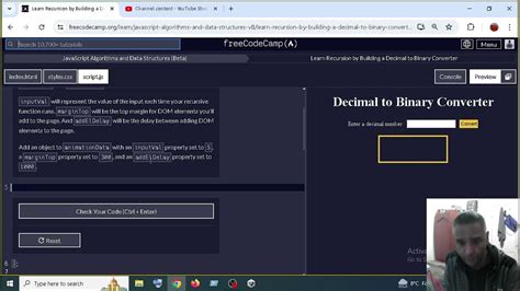 Learn Recursion By Building A Decimal To Binary Converter Step 84 Youtube