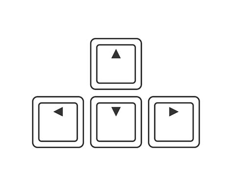 premium vector cursor key arrangements the four cursor keys up down