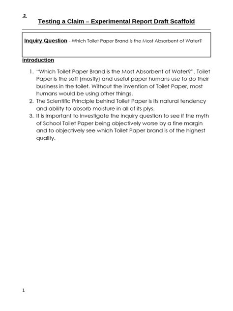 Experiment Report Scaffold Complete Pdf Experiment Hypothesis