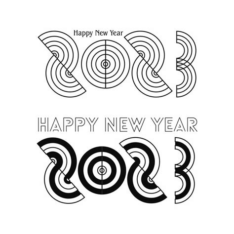 Premium Vector Happy New Year 2023 Text Design