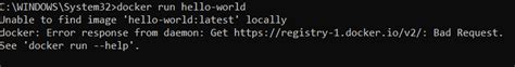 Docker Error Response From Daemon Get Https Registry Docker Io V Bad Request Issue