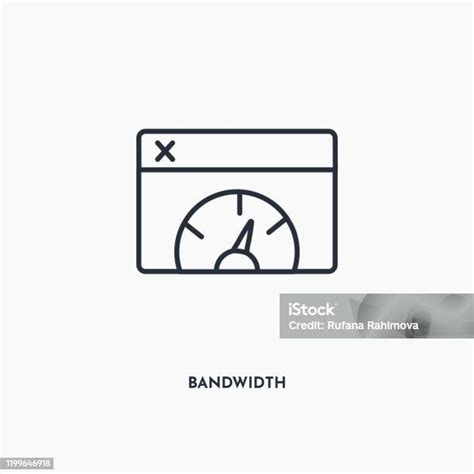 대역폭 개요 아이콘입니다 간단한 선형 요소 그림입니다 흰색 배경에 격리 된 라인 대역폭 아이콘입니다 얇은 스트로크 기호는 웹 모바일 및 Ui에 사용할 수 있습니다 0명에