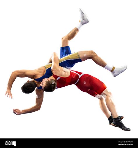 Two men grappling Cut Out Stock Images & Pictures - Alamy